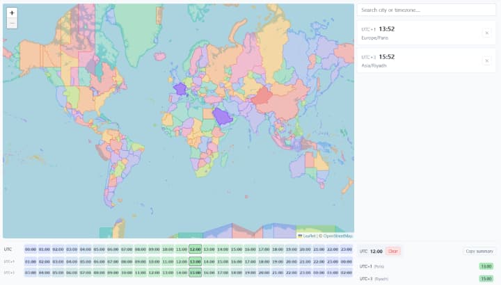 Timezoner - Visual timezone planner for remote teams